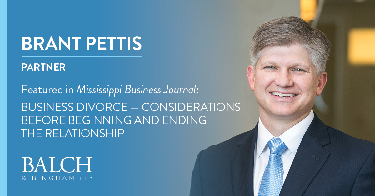 Business Divorce | MBJ | Brant Pettis | Balch & Bingham LLP