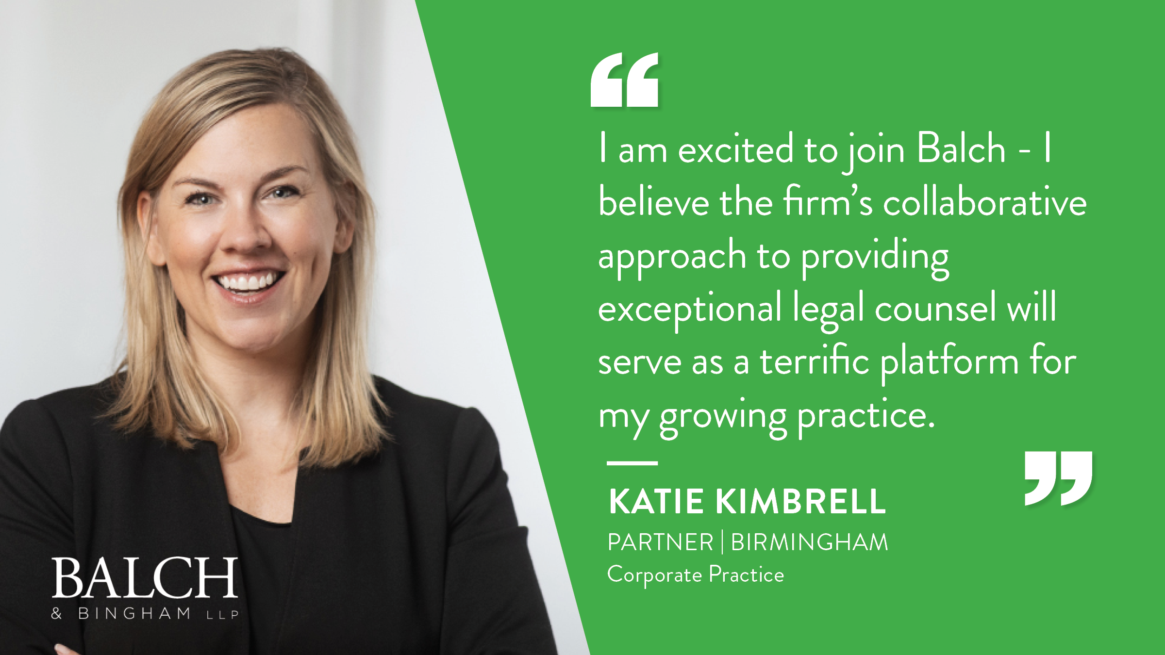 Katie Kimbrell Joins Balch & Bingham | Corporate & Commercial Partner ...