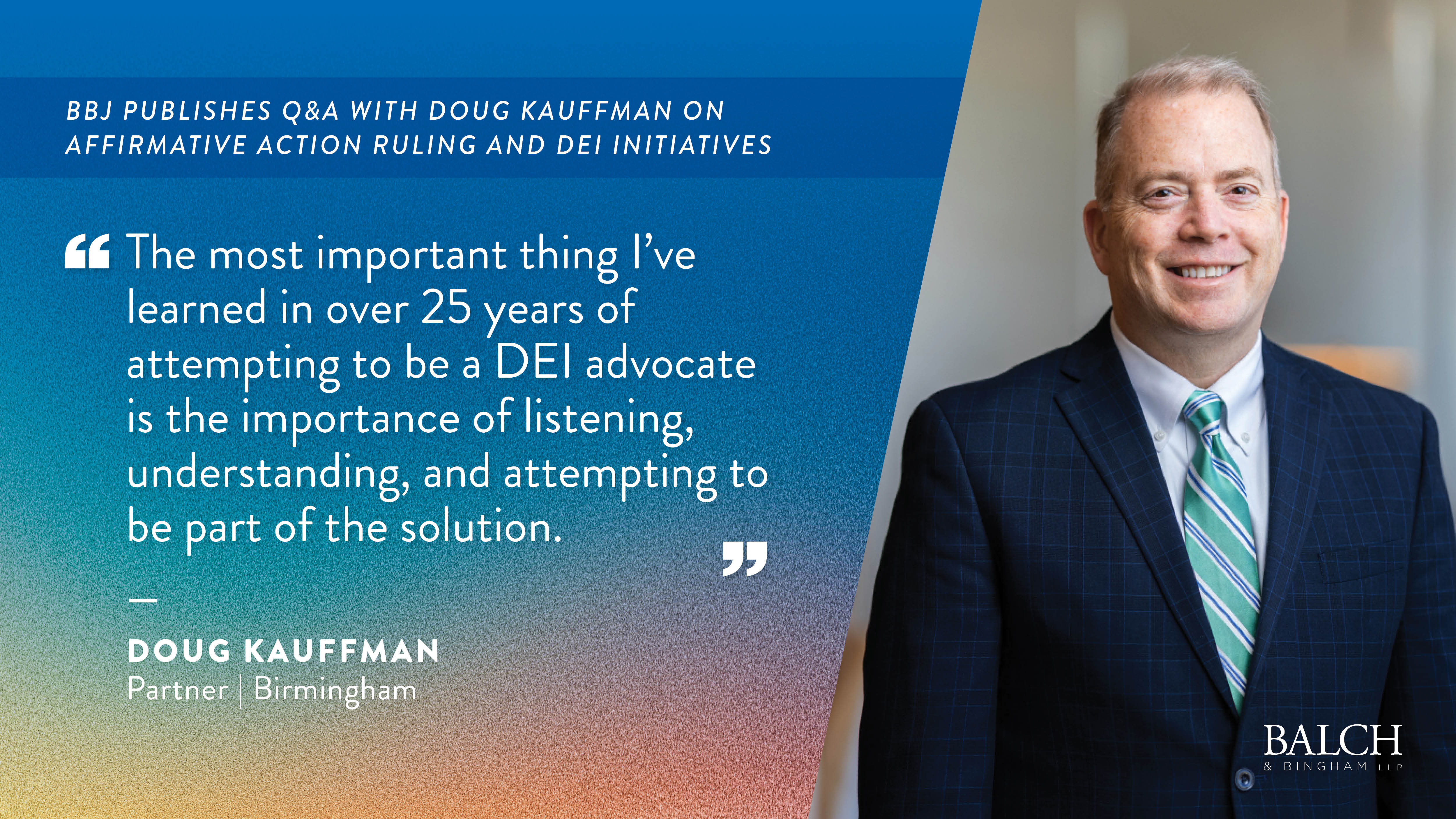 Birmingham Business Journal Interviews Doug Kauffman on Affirmative ...